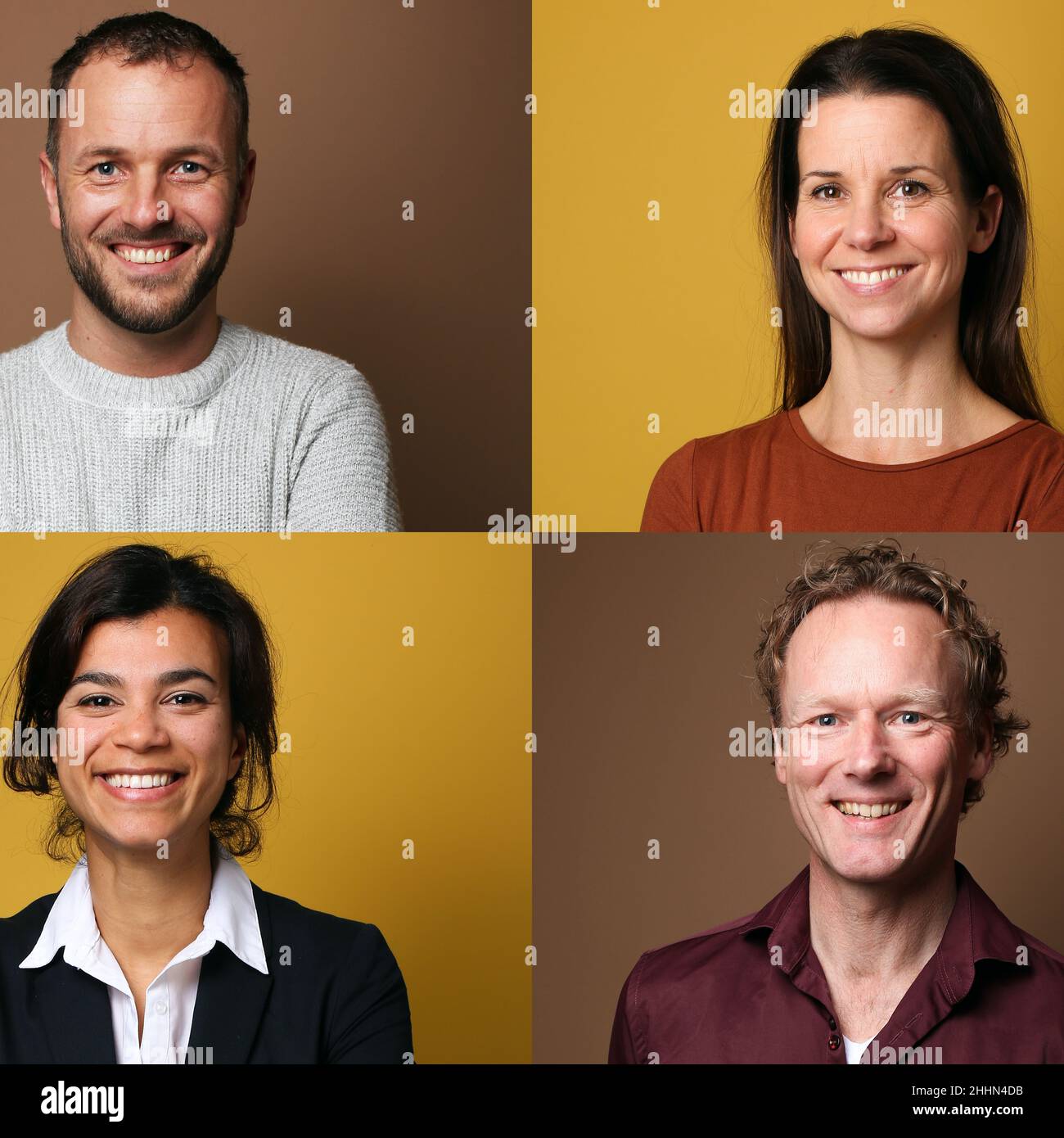 Group of people in a collage Stock Photo - Alamy