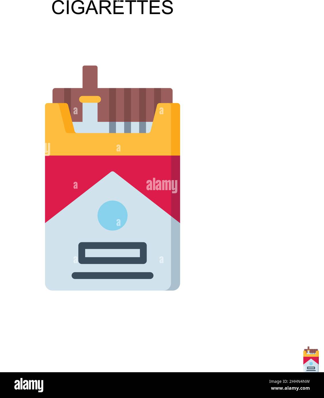 Cigarettes Simple vector icon.Perfect color modern pictogram on ...