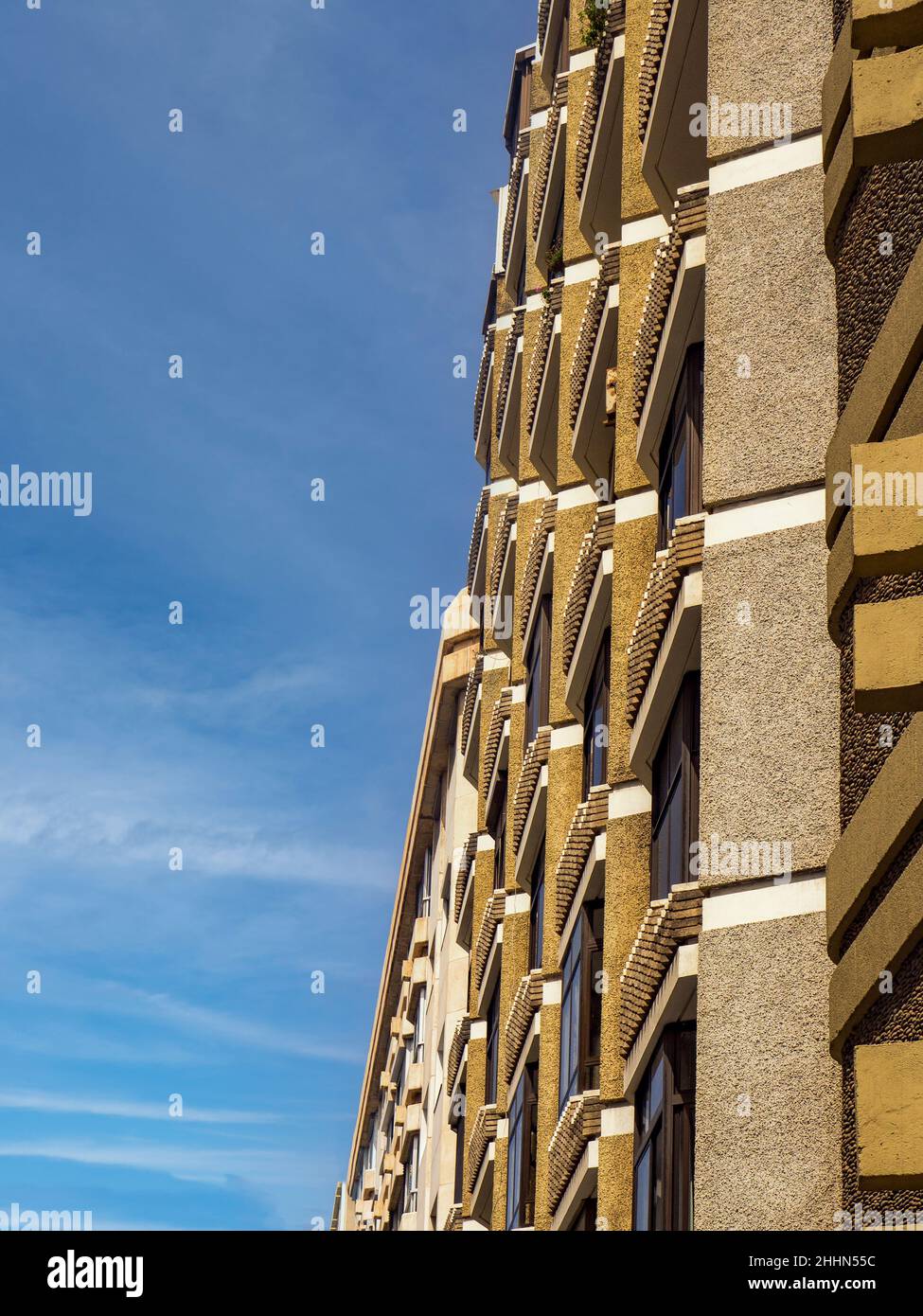 Vertical perspective shot of a building on a sky background Stock Photo ...