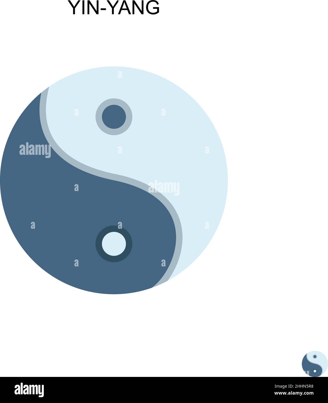 Yin-yang Simple vector icon.Perfect color modern pictogram on editable ...