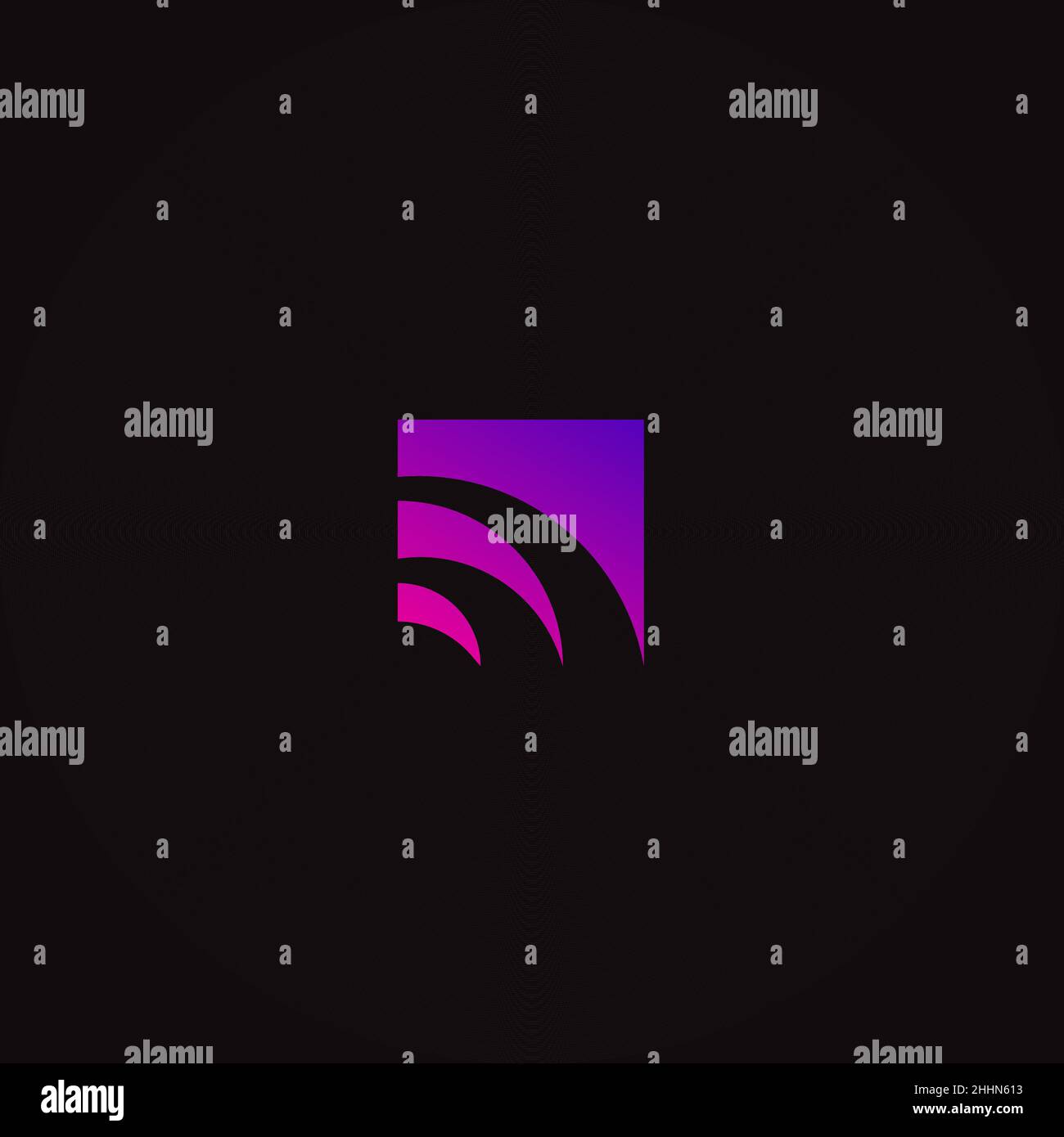 Beauty violet sunrise logo template. Tropical nature, purple sky and ...