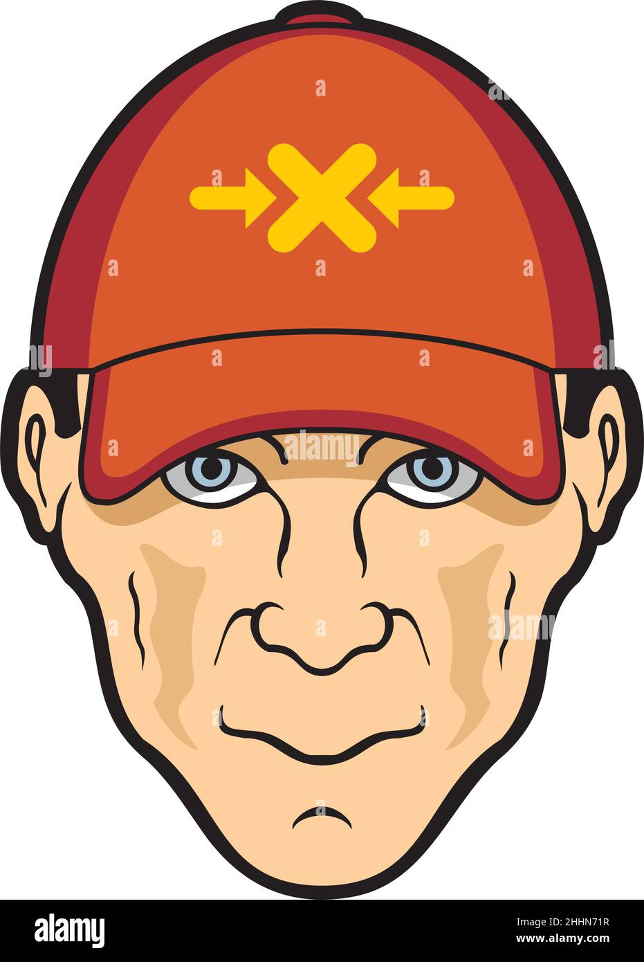 Man head and baseball cap Stock Vector Image & Art - Alamy