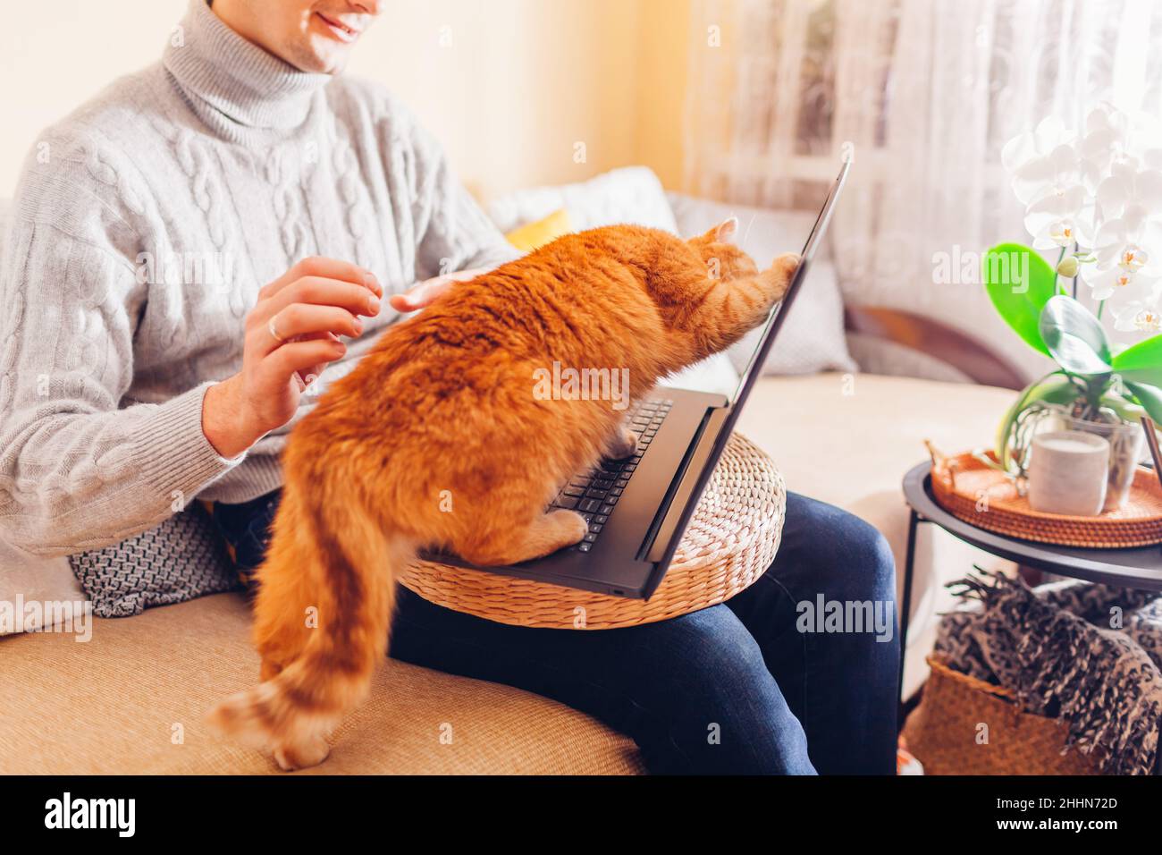Catch man laptop hi-res stock photography and images - Alamy