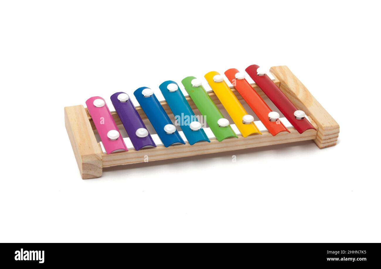 Xylophone for children isolated on the white Stock Photo - Alamy