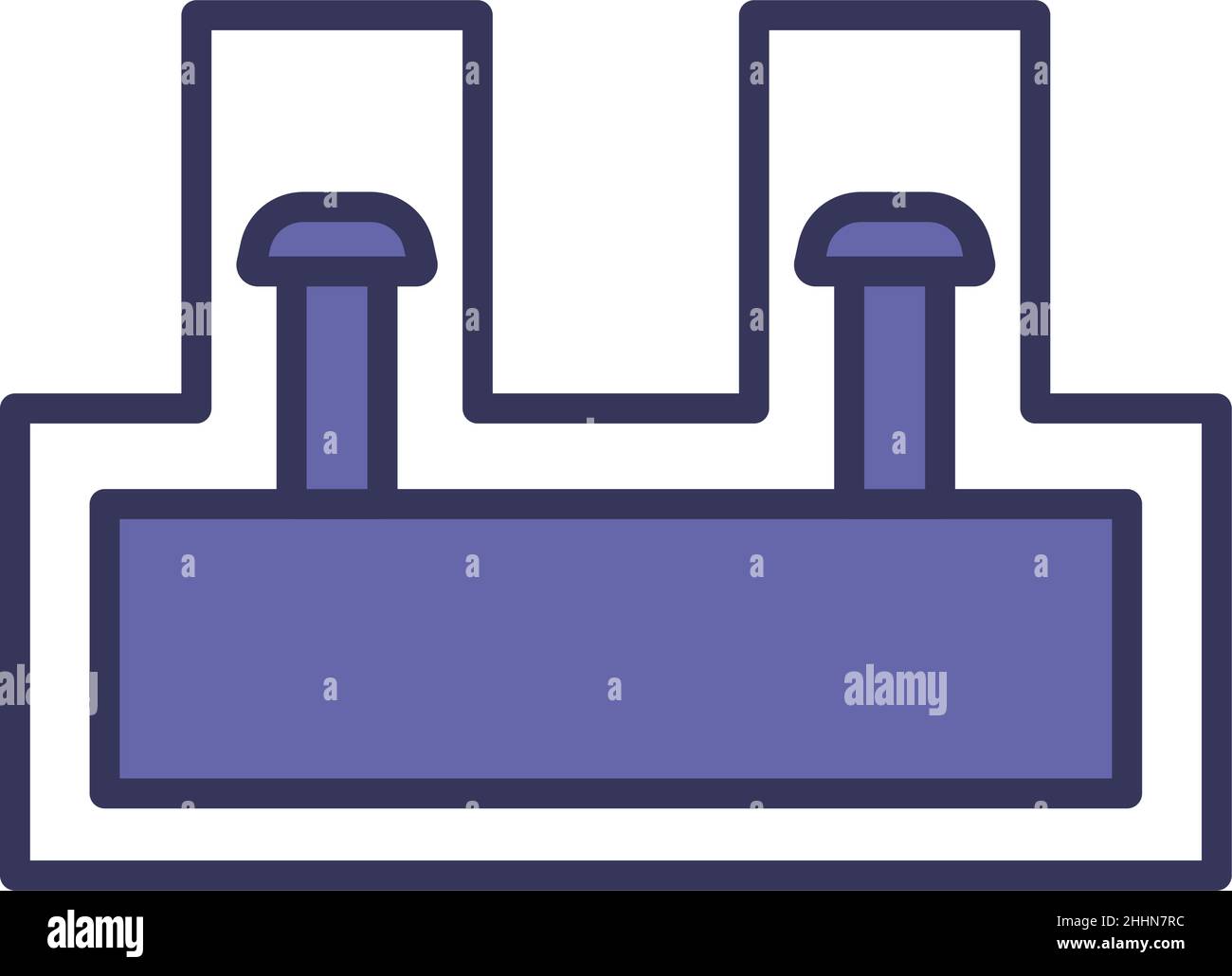 Electrical Connection Terminal Icon. Editable Bold Outline With Color ...