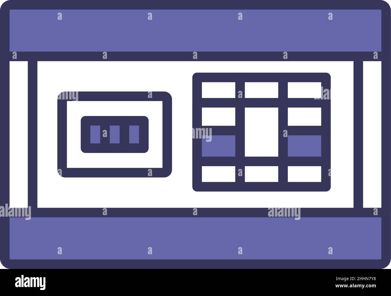 Circuit Breakers Box Icon. Editable Bold Outline With Color Fill Design ...