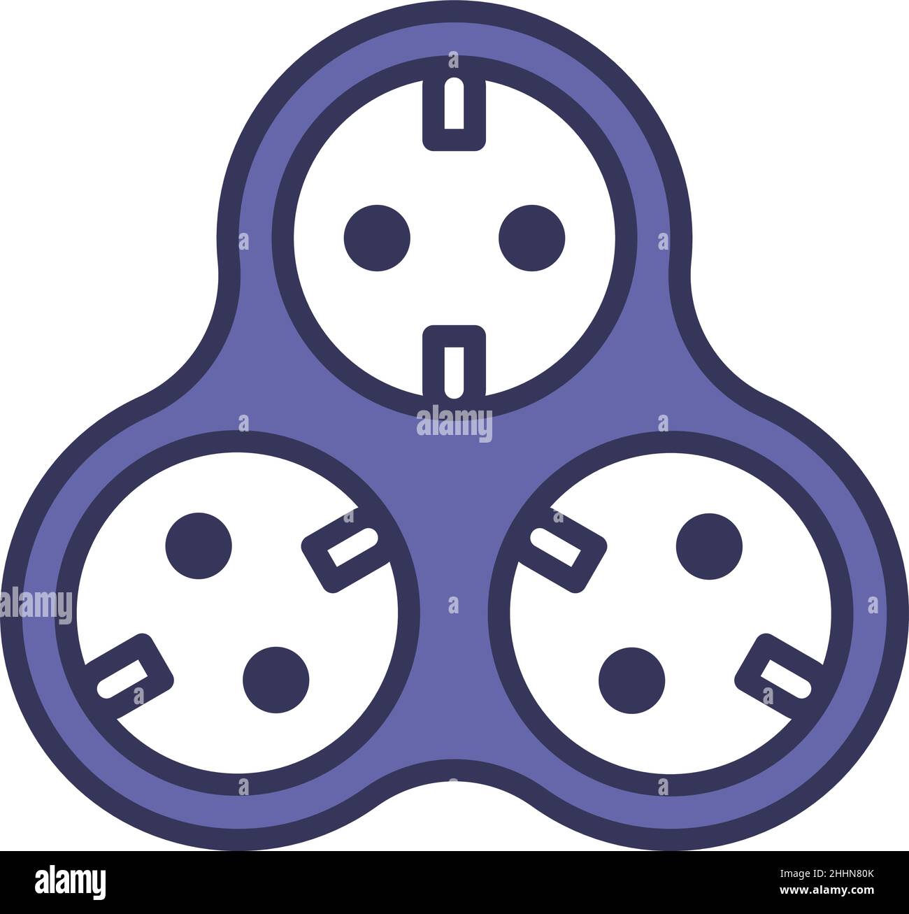 AC Splitter Icon. Editable Bold Outline With Color Fill Design. Vector ...