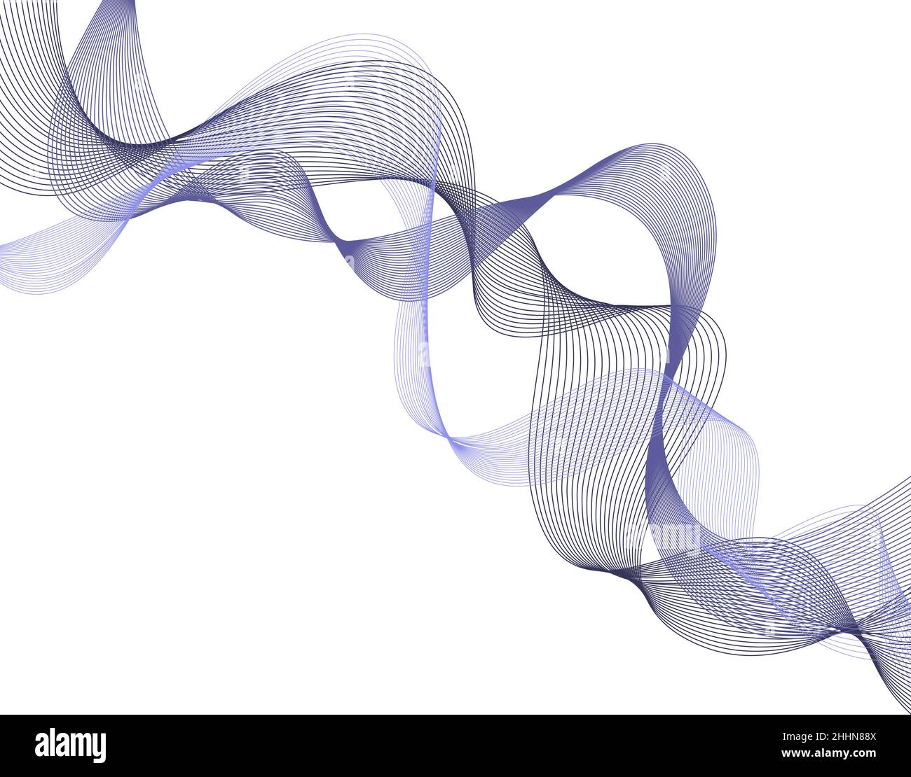 Abstract wave element from thin lines. Stylized line art background in ...