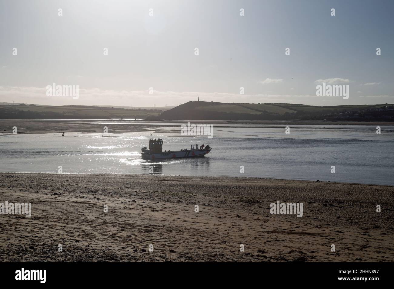 Rock, Cornwall, England, January 17th 2022, the ferry running between ...