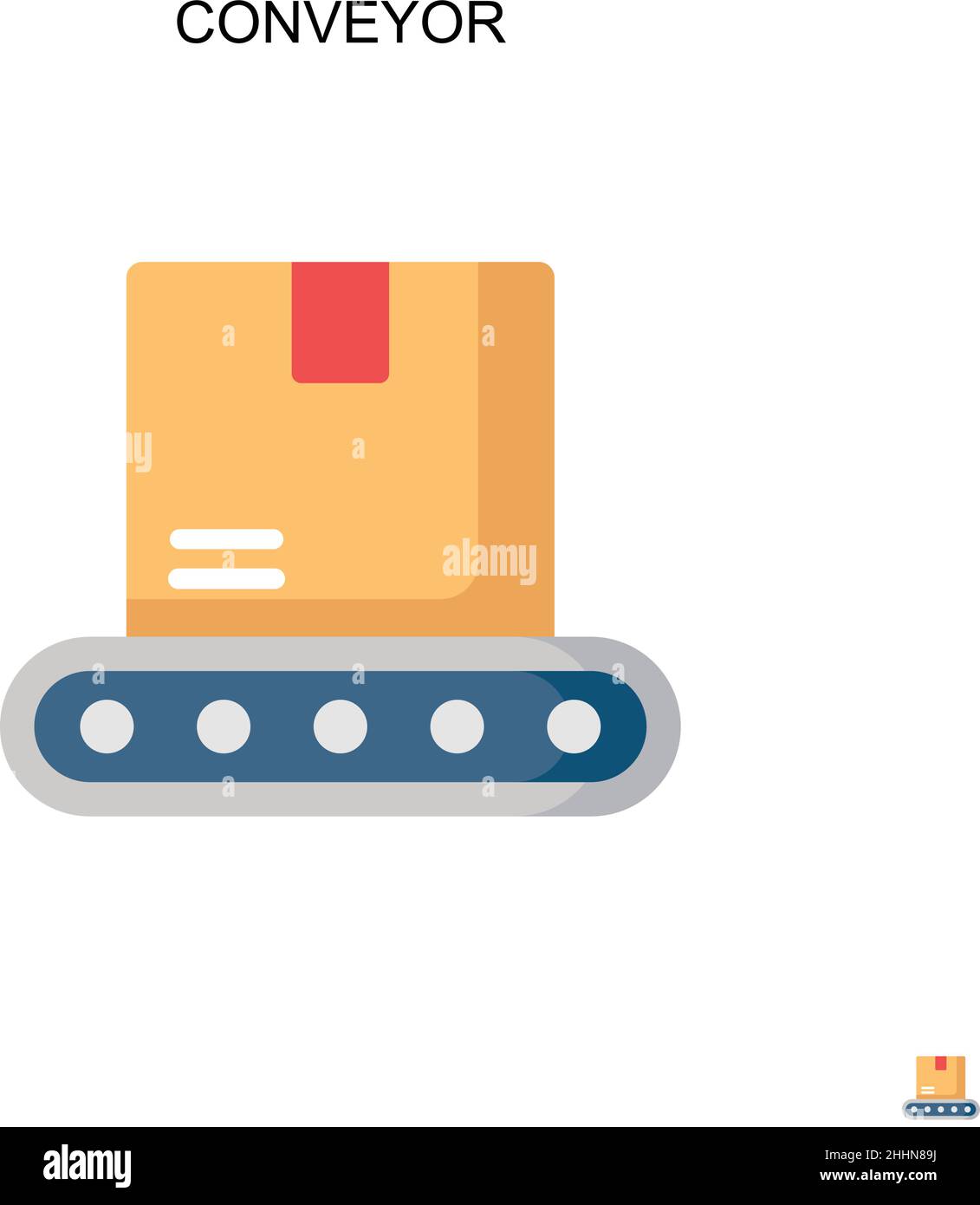 Conveyor Simple vector icon.Perfect color modern pictogram on editable ...