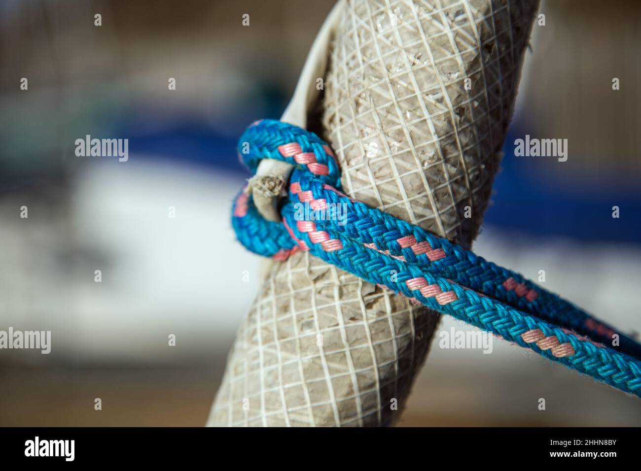 Rigging and cables on a boat Stock Photo - Alamy