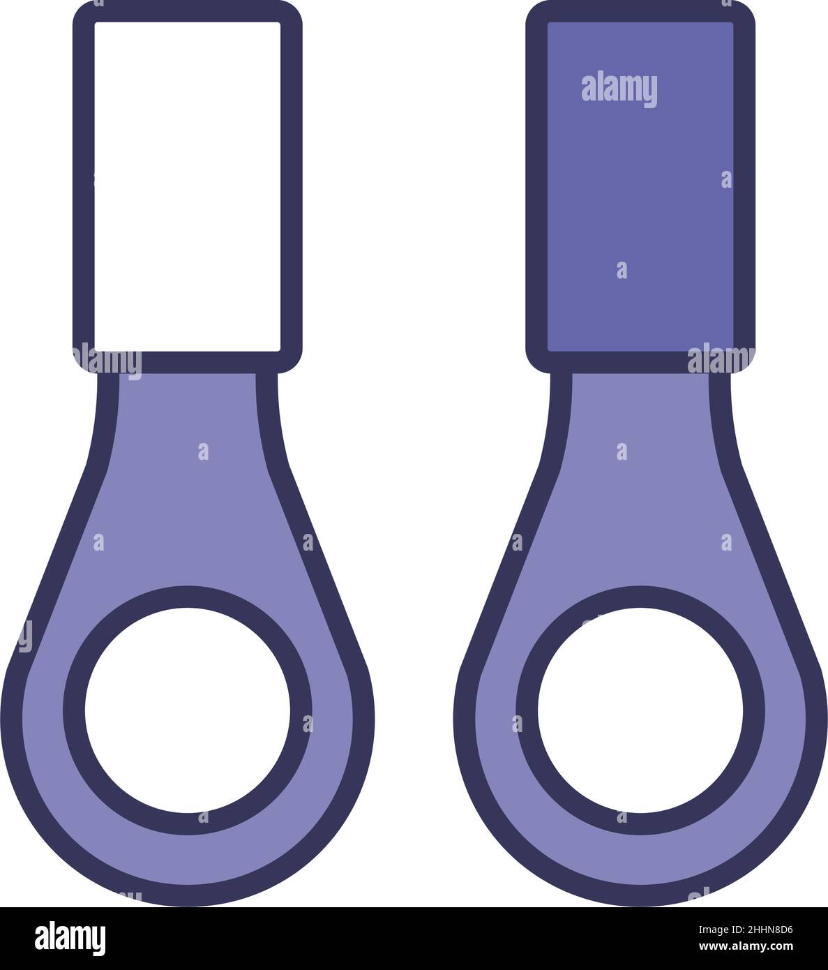 Connection Terminal Ring Icon. Editable Bold Outline With Color Fill ...