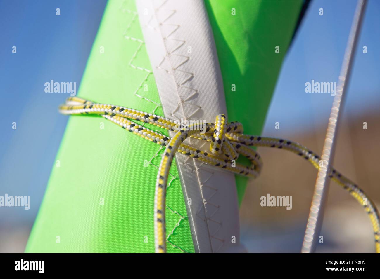 Rigging and cables on a boat Stock Photo - Alamy