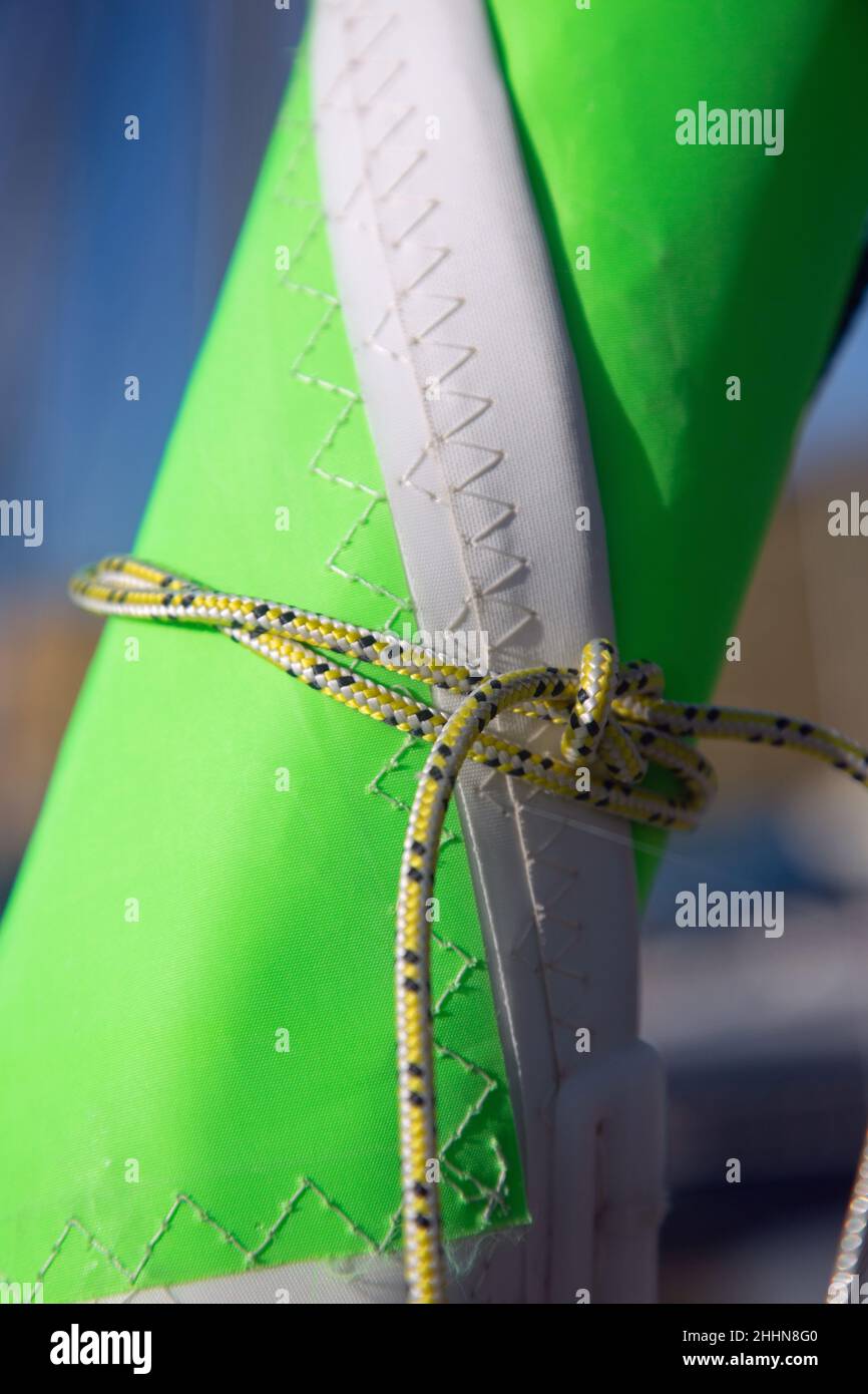 Rigging and cables on a boat Stock Photo - Alamy