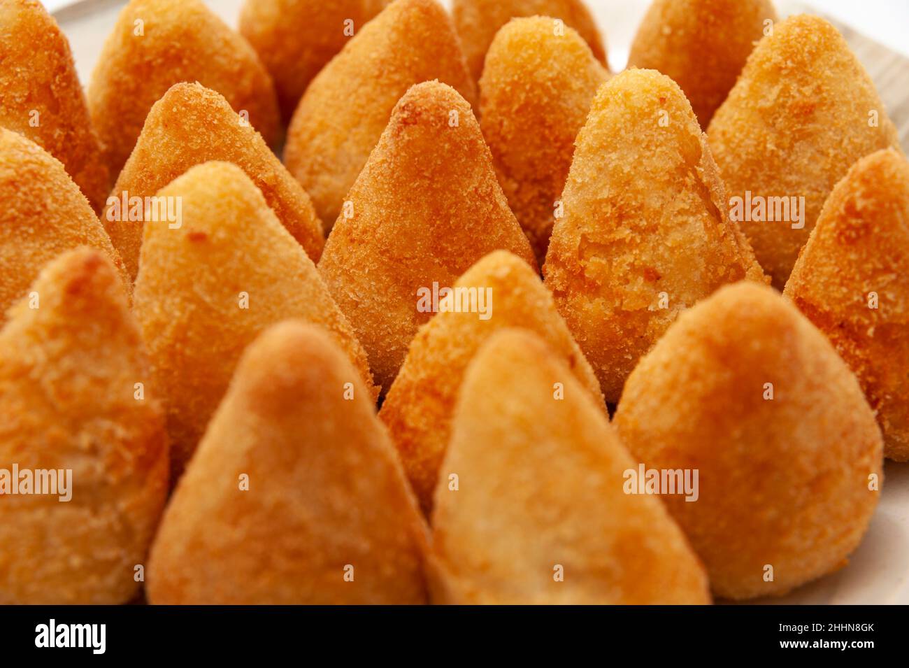 Typical Brazilian appetizer called Coxinha de Frango - Close-up Stock ...