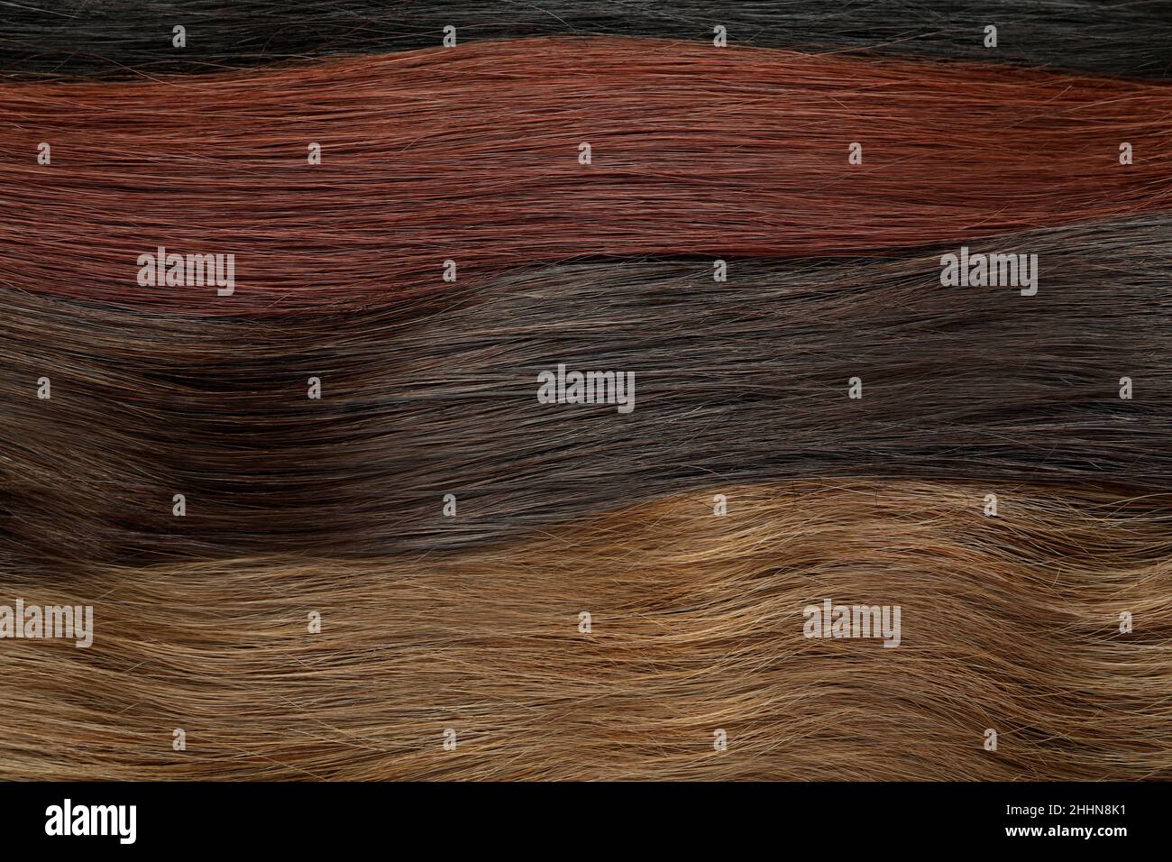 Different color female hair on whole background, close up Stock Photo ...