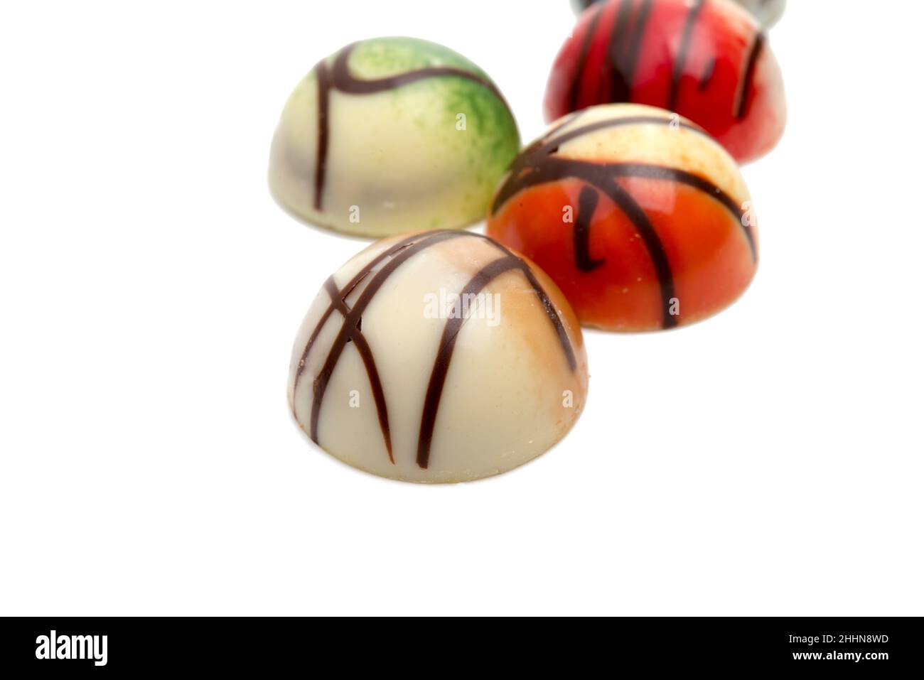 exclusive collection chocolate sweets isolated on the white Stock Photo ...