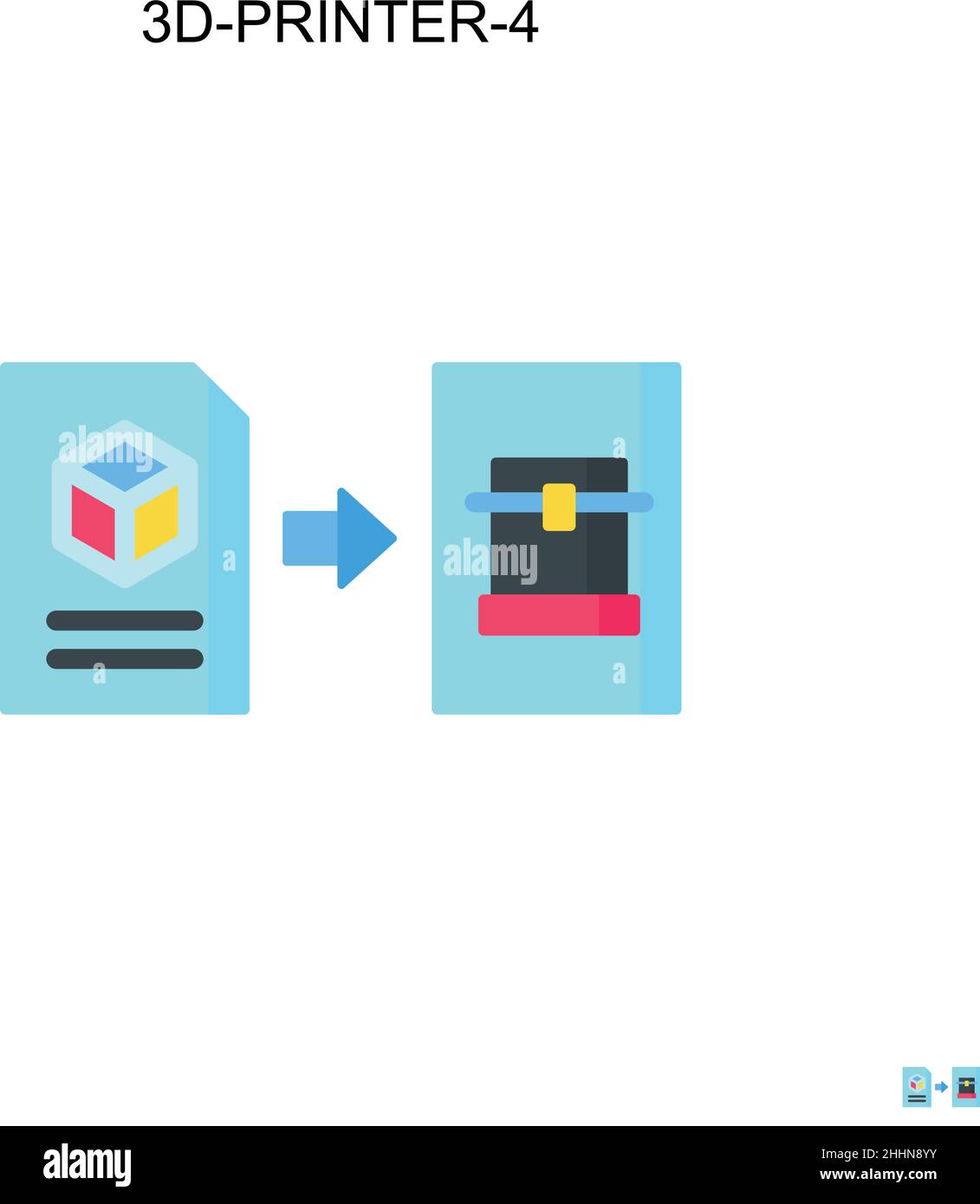 3d-printer-4 Simple vector icon.Perfect color modern pictogram on ...
