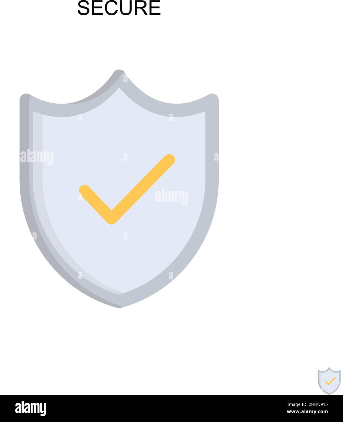 Secure Simple vector icon.Perfect color modern pictogram on editable ...