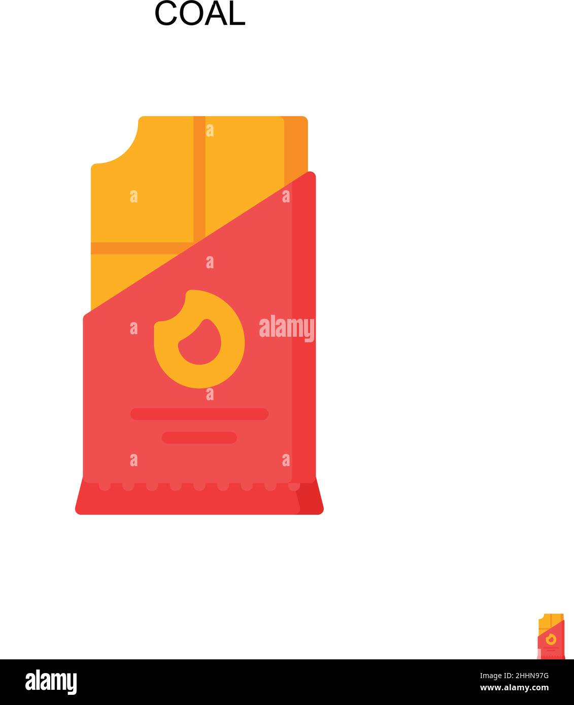 Coal Simple vector icon.Perfect color modern pictogram on editable ...