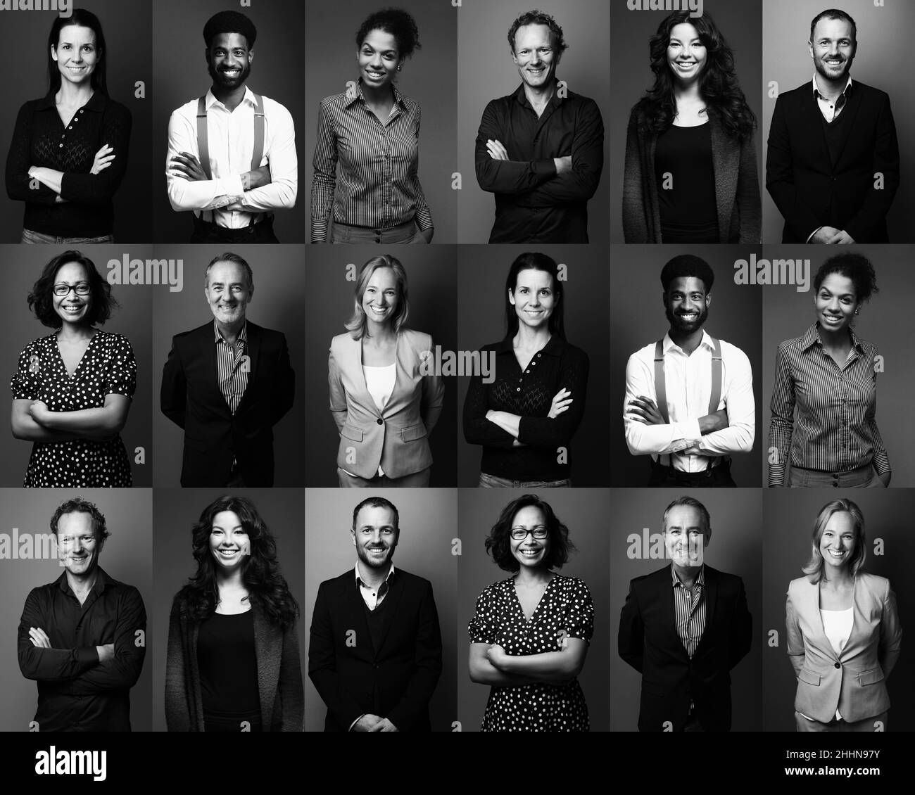 Group of people in a collage Stock Photo - Alamy