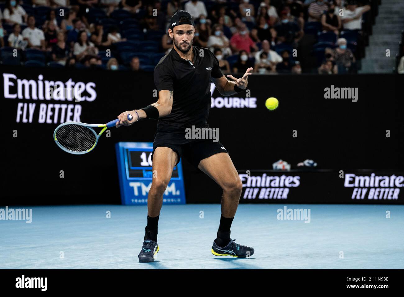 MELBOURNE, AUSTRALIA - JANUARY 23: Matteo Berrettini of Italy during his 4th round men's singles ...