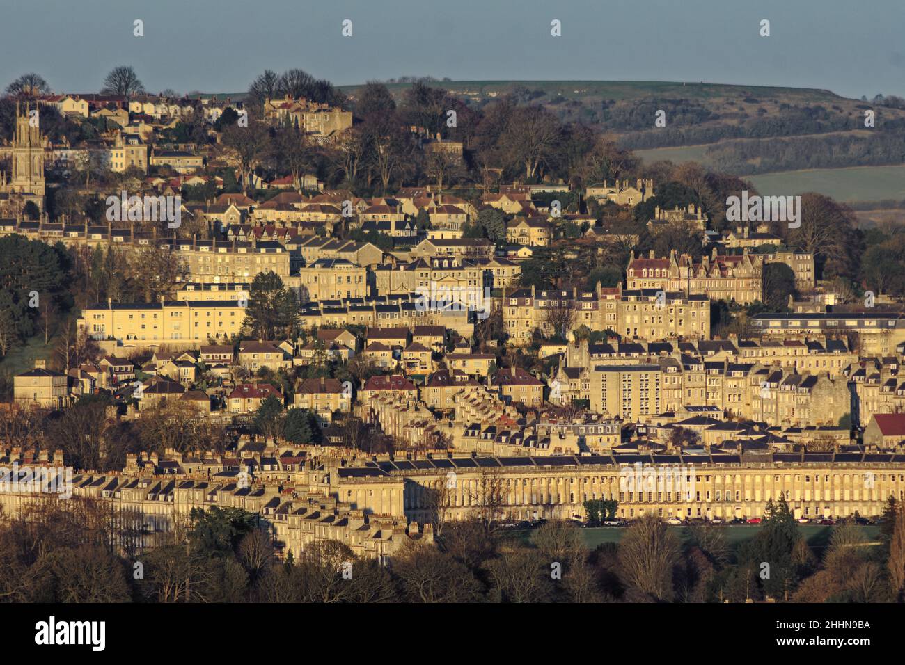 winter golden hour sunset over bath Stock Photo - Alamy