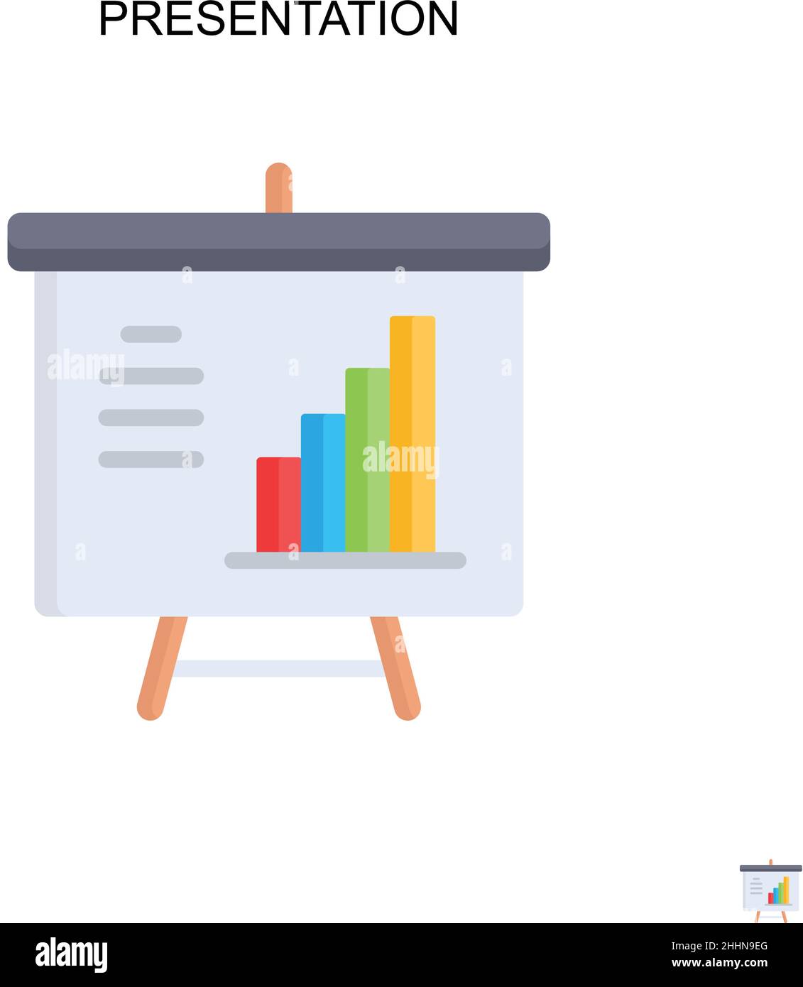Presentation Simple vector icon.Perfect color modern pictogram on ...