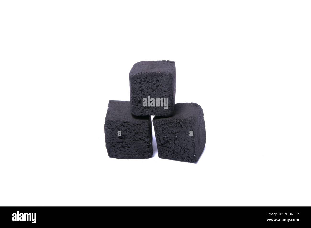coal block isolated on the white Stock Photo - Alamy
