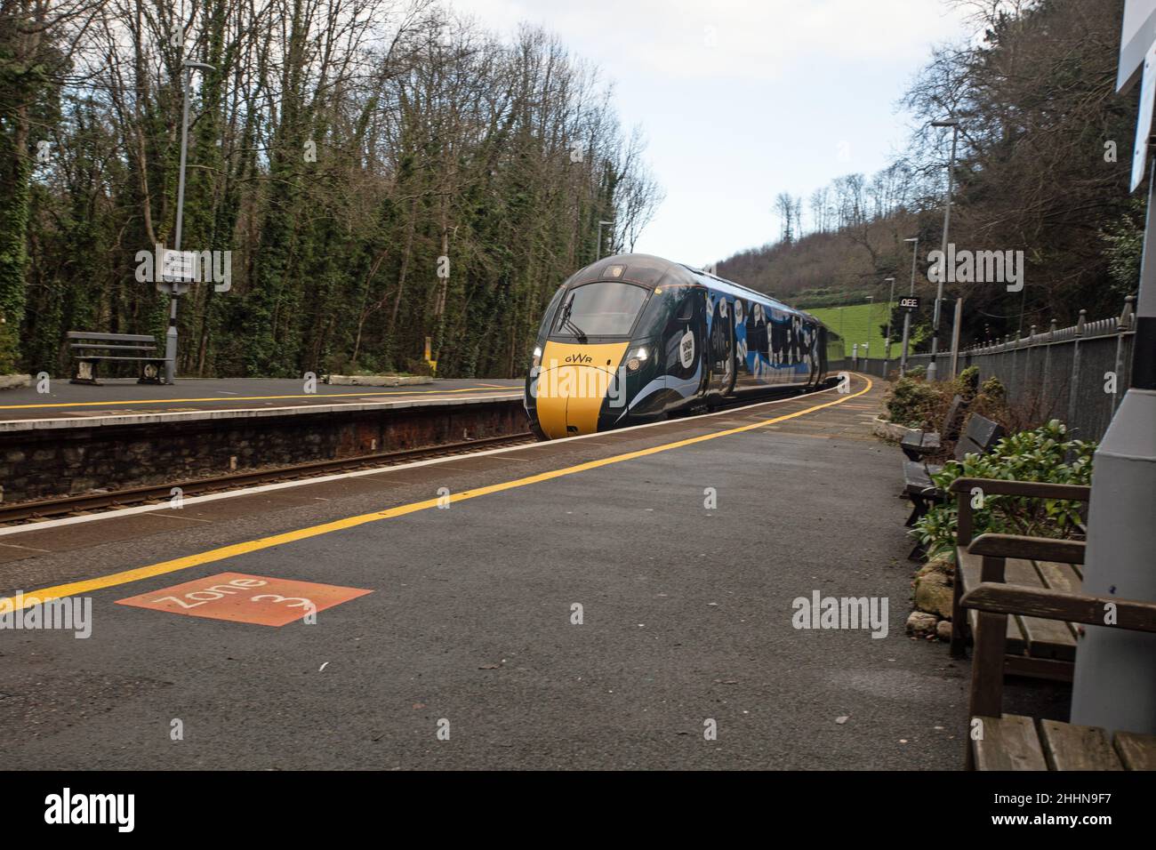 St Erth, Cornwall, England, January 20th 2022, St Erth train station ...