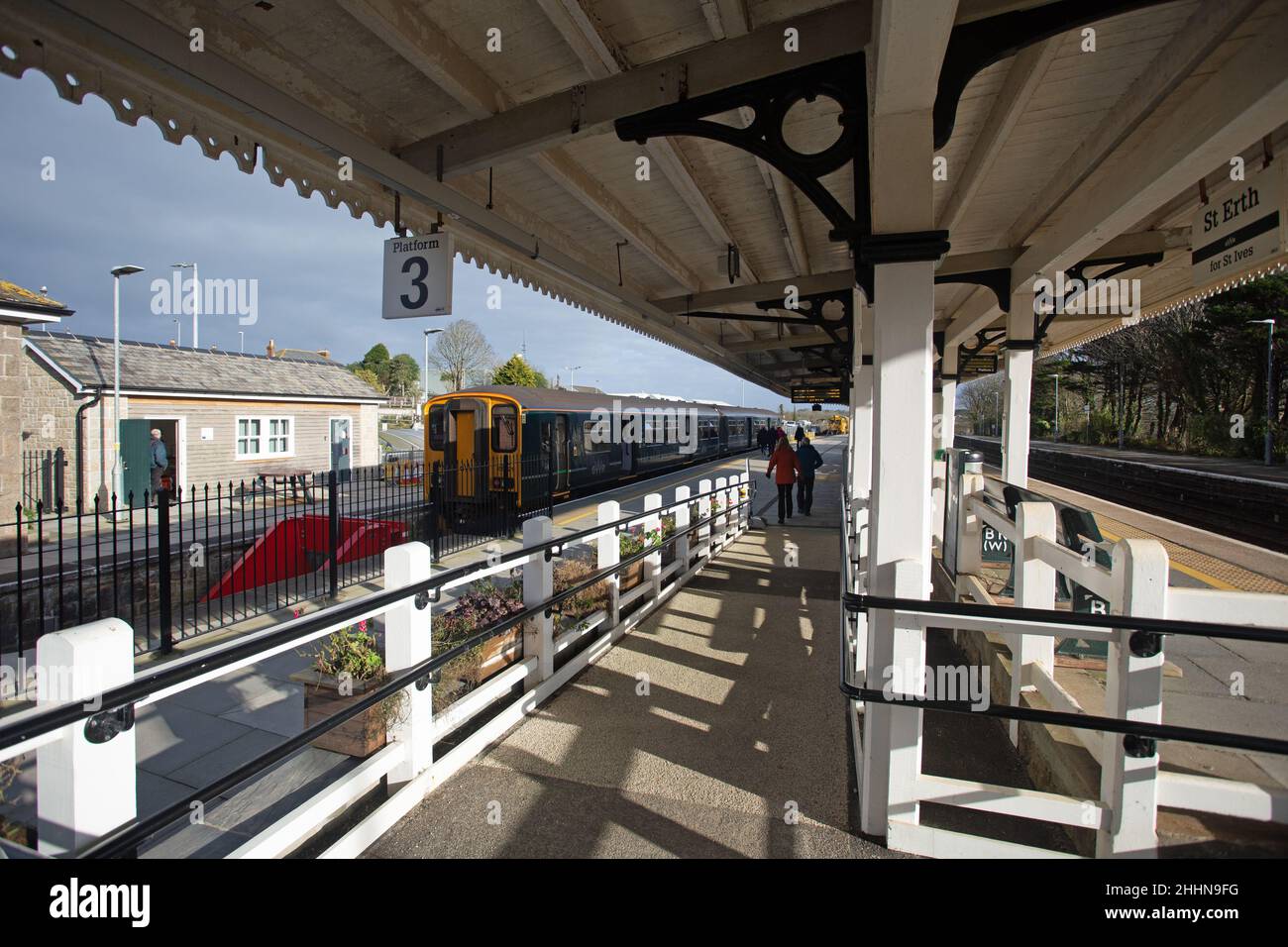 St Erth, Cornwall, England, January 20th 2022, St Erth train station ...