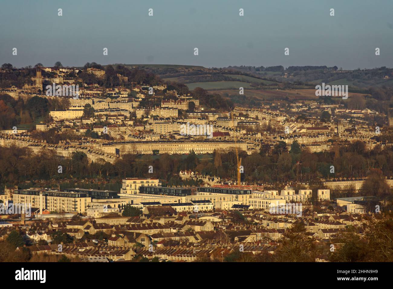 winter golden hour sunset over bath Stock Photo - Alamy