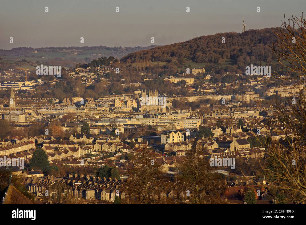 winter golden hour sunset over bath Stock Photo - Alamy