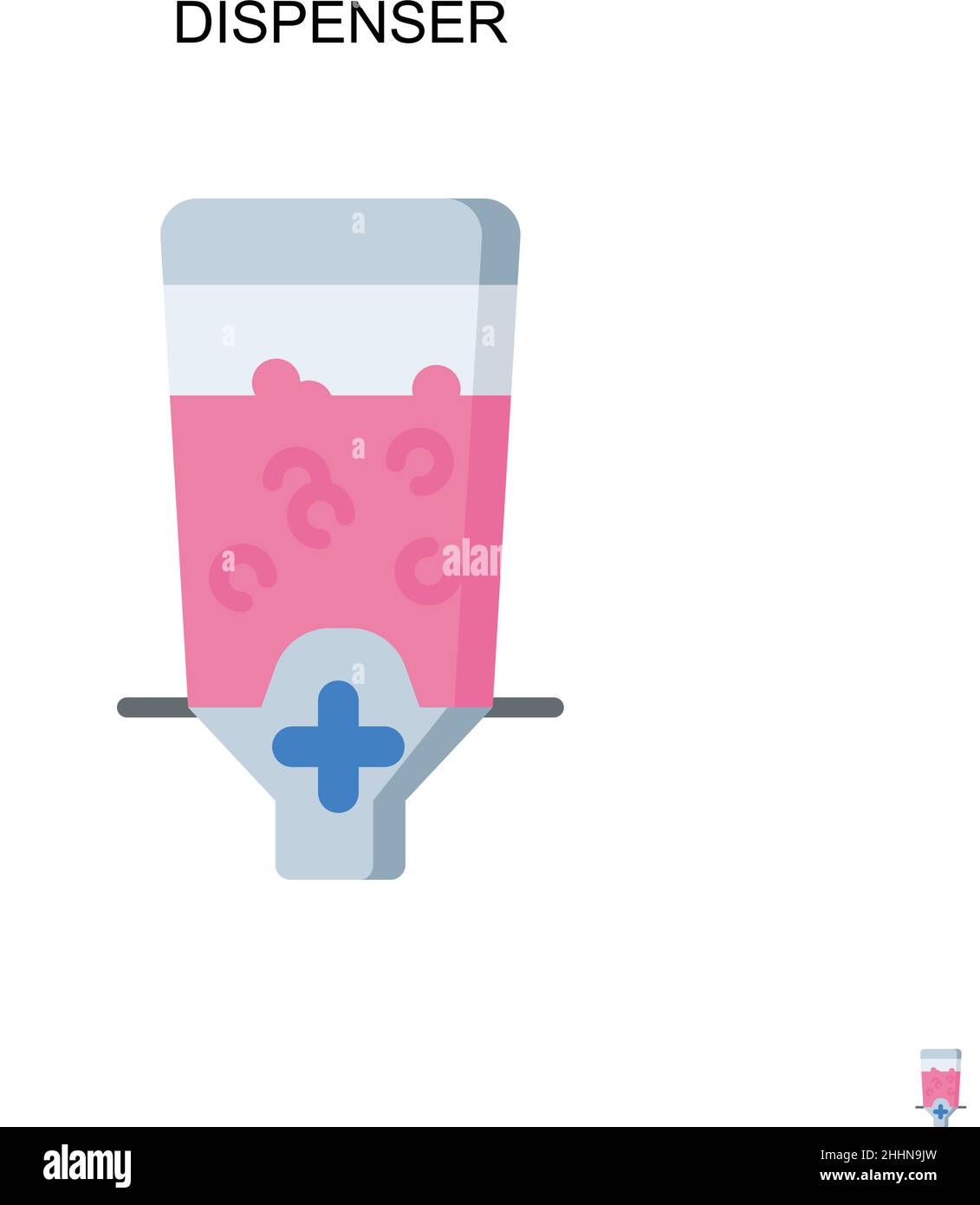 Dispenser Simple vector icon.Perfect color modern pictogram on editable ...