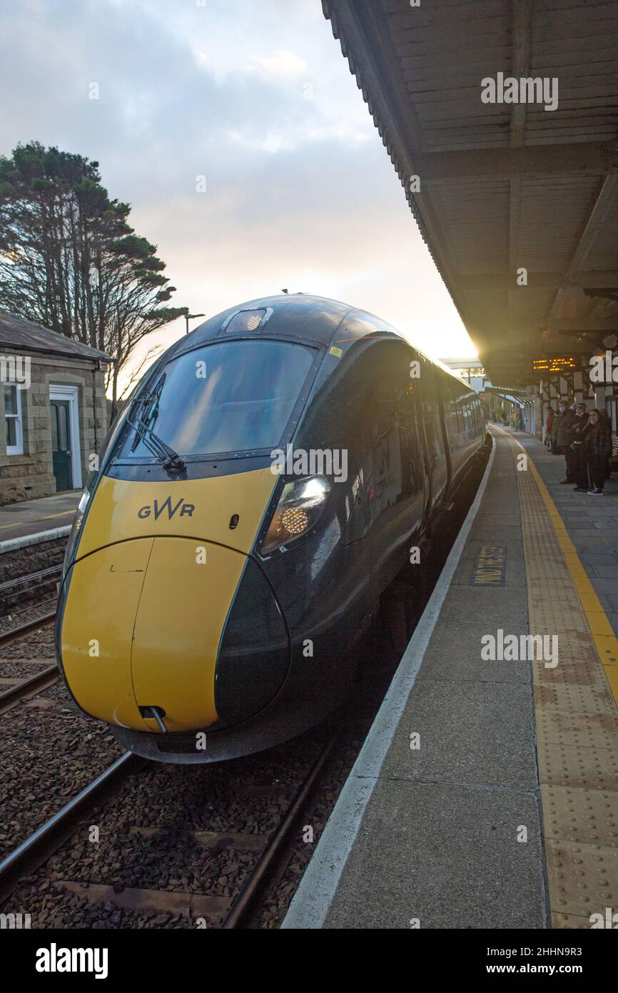 St Earth, Cornwall, England, January 20th 2022, a modern high speed ...