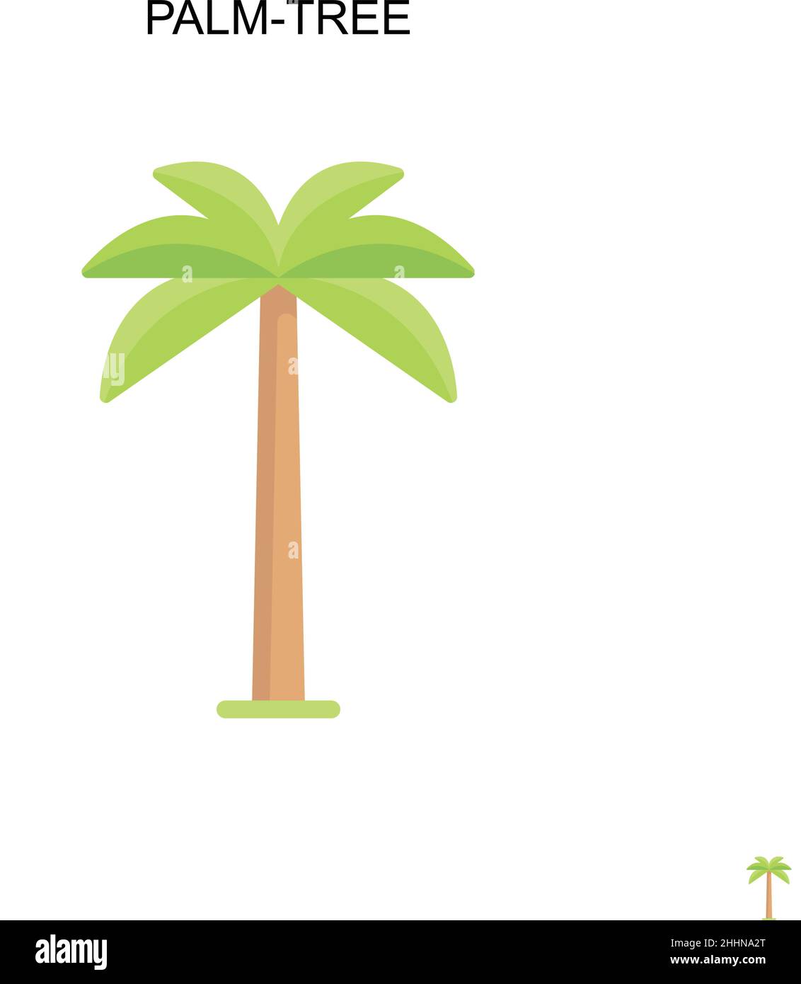 Palm-tree Simple vector icon.Perfect color modern pictogram on editable ...