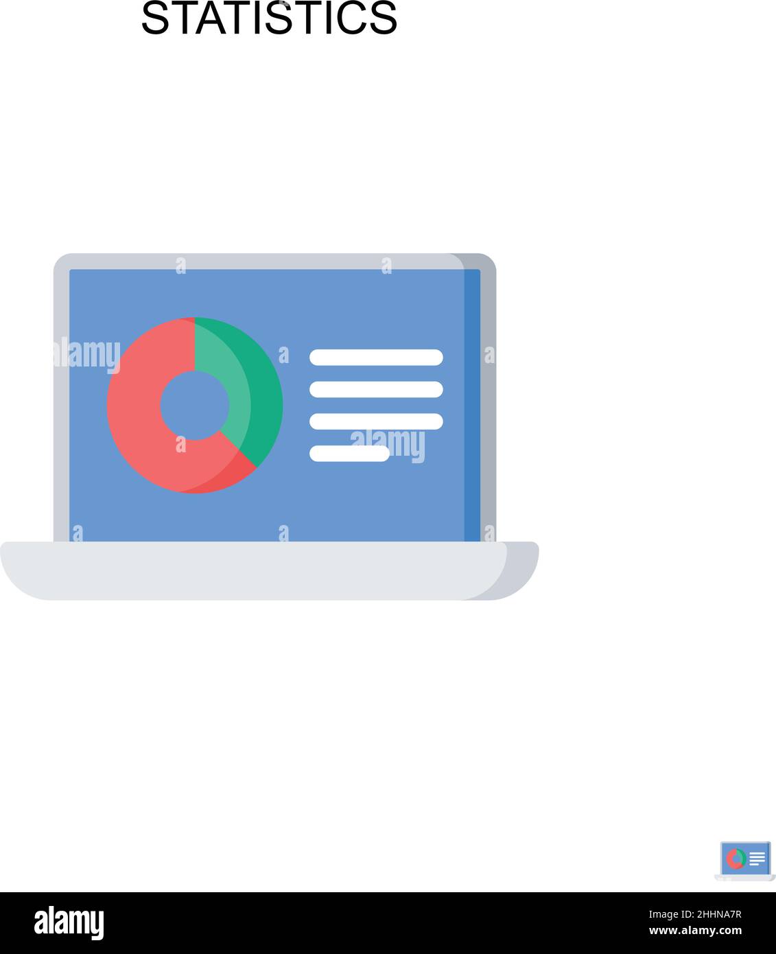 Statistics Simple vector icon.Perfect color modern pictogram on ...