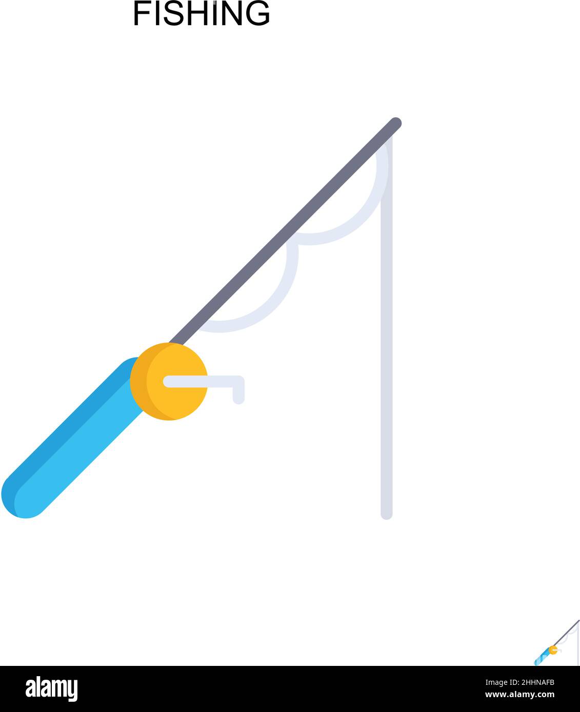 Fishing Simple vector icon.Perfect color modern pictogram on editable ...