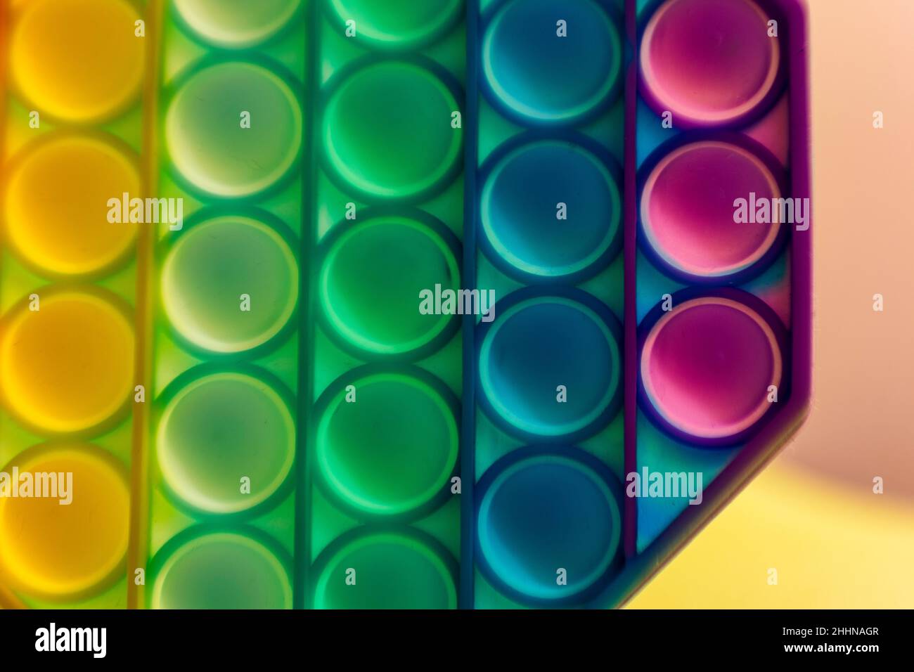 Close up shot of octagon pop it toy on colorful background Stock Photo ...