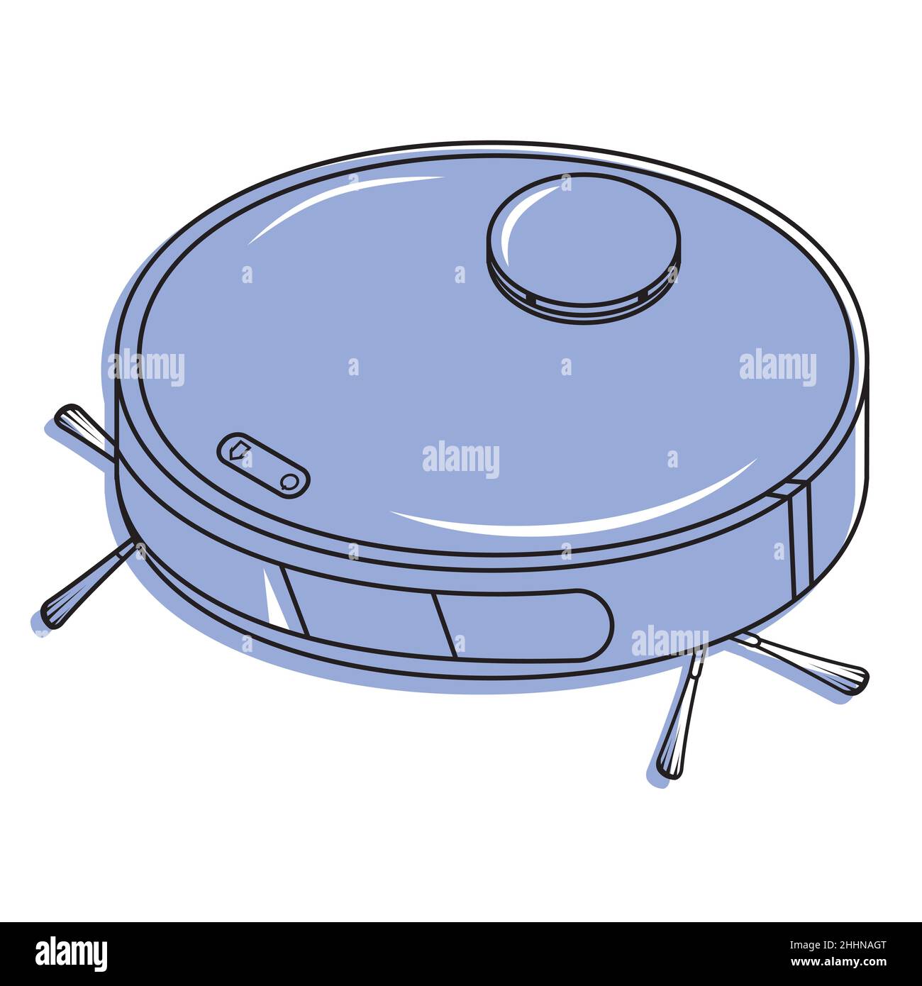 Robot vacuum cleaner for cleaning the room, color vector isolated ...