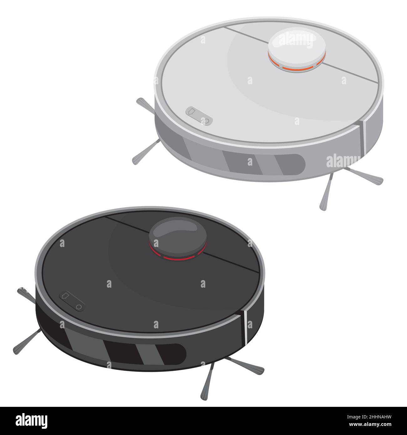 Robot vacuum cleaner for cleaning the room, color vector isolated ...