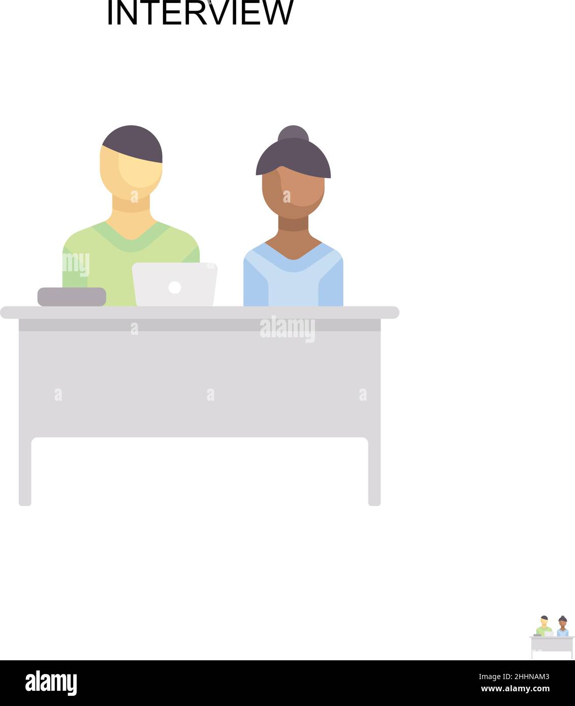 Interview Simple vector icon.Perfect color modern pictogram on editable ...