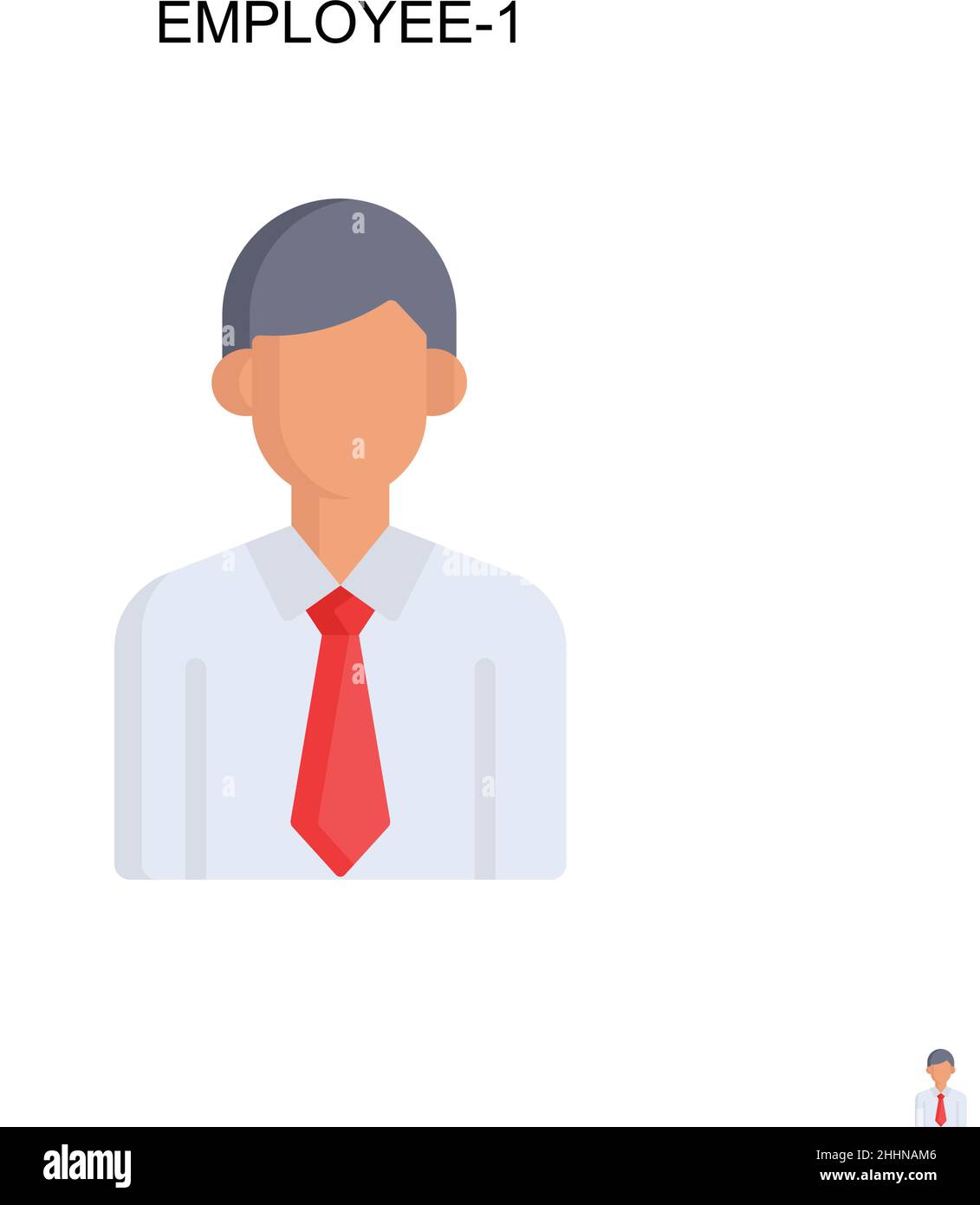 Employee-1 Simple vector icon.Perfect color modern pictogram on ...