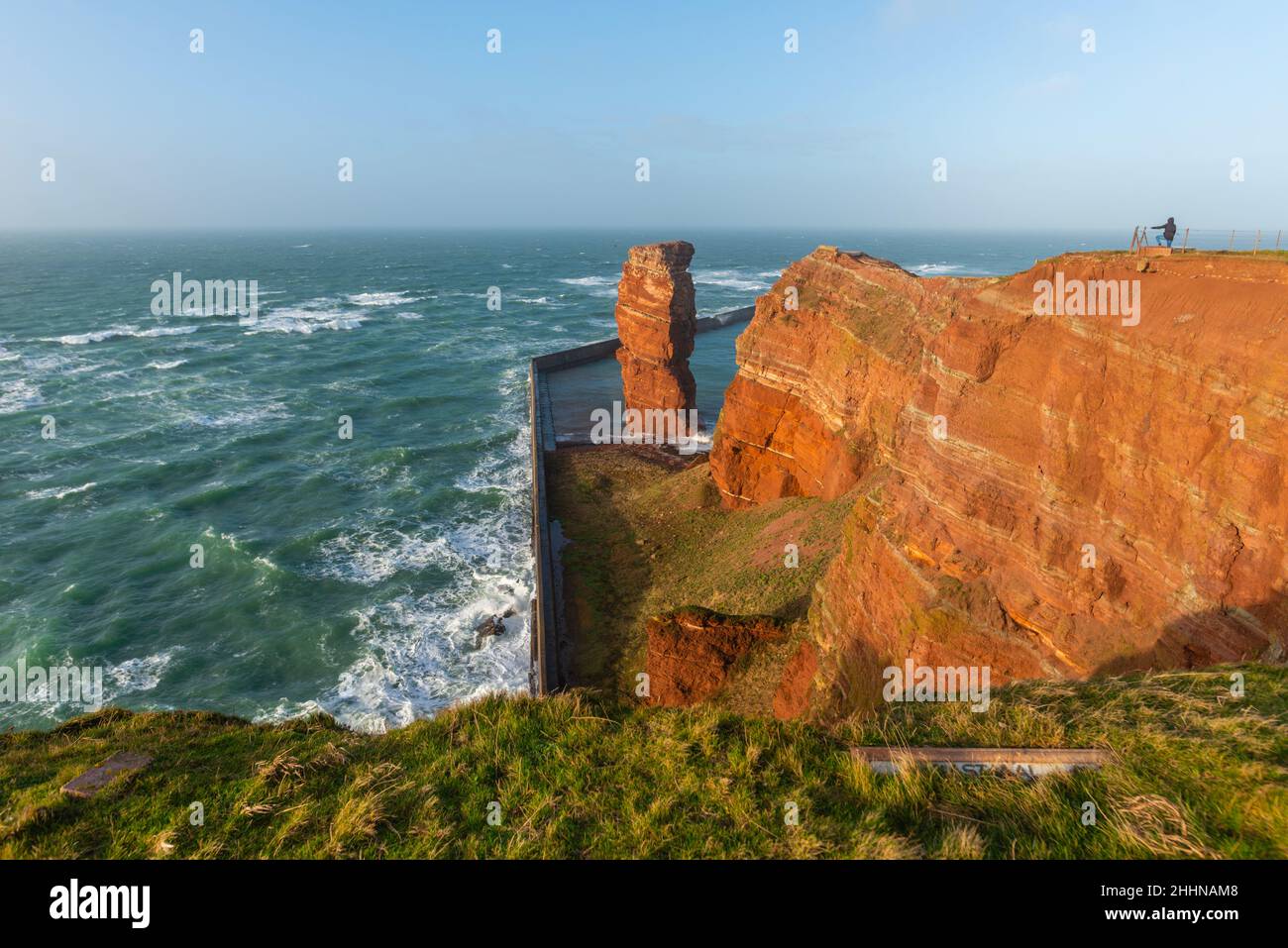 Strong winter storms hi the only german high seas island Heligoland in ...