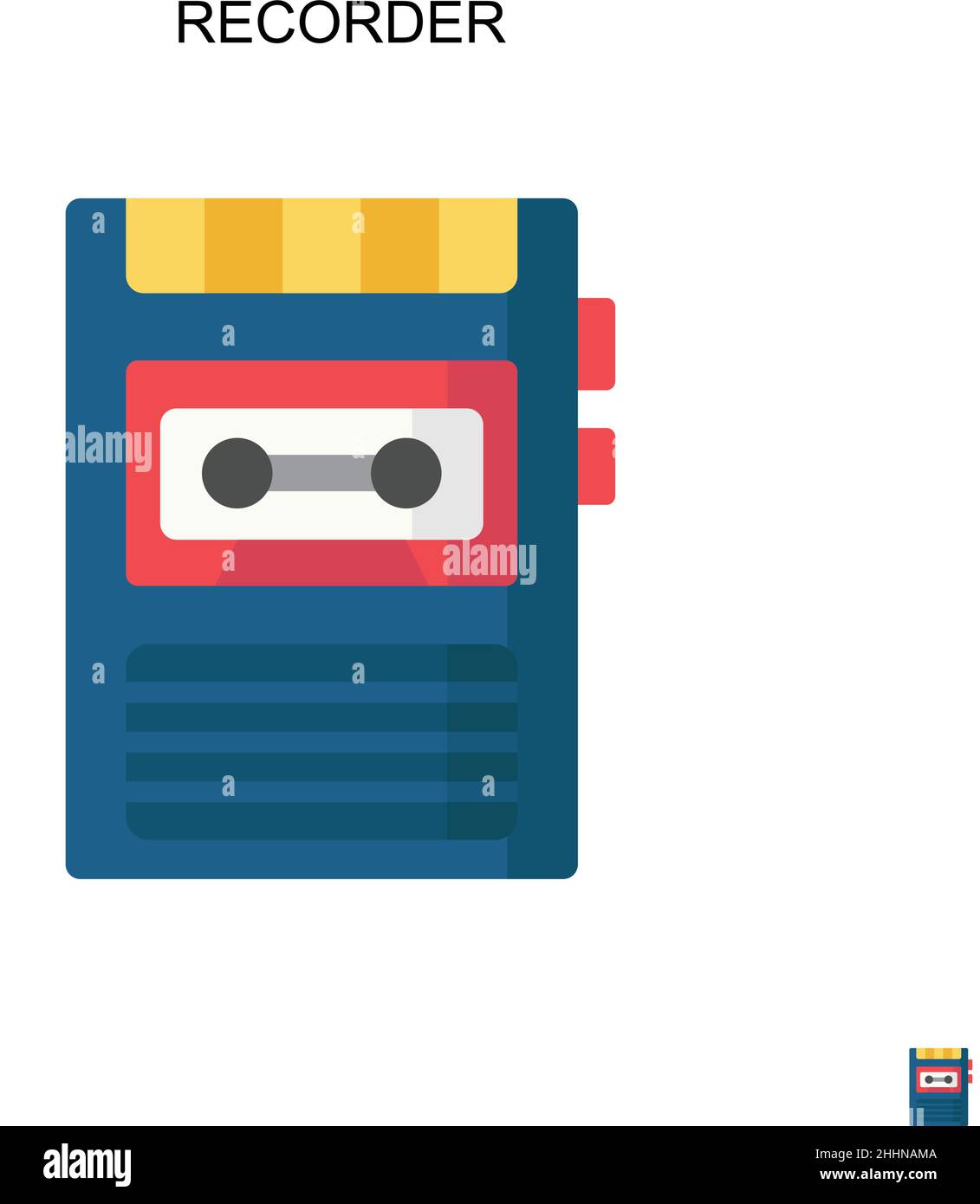 Recorder Simple vector icon.Perfect color modern pictogram on editable ...