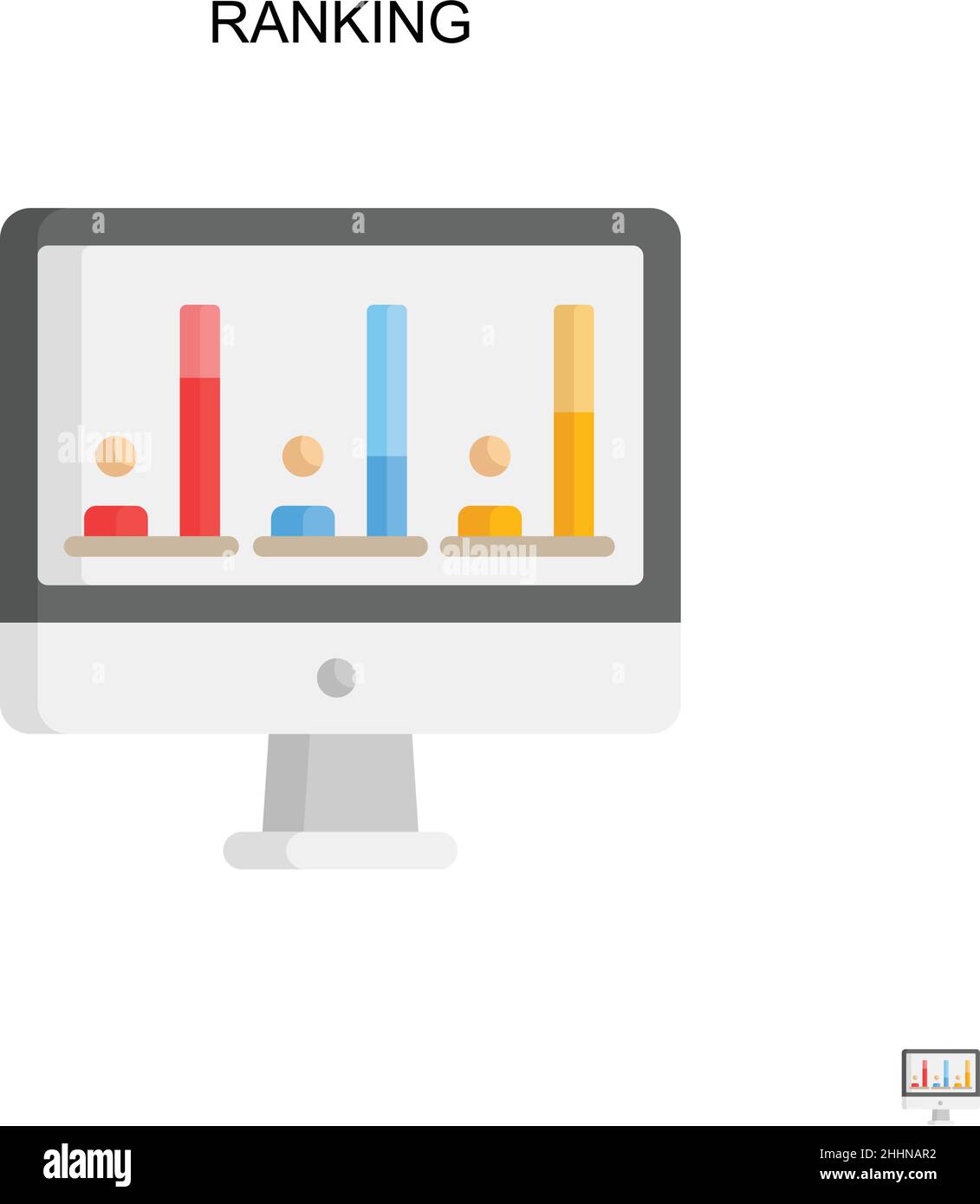 Ranking Simple vector icon.Perfect color modern pictogram on editable ...