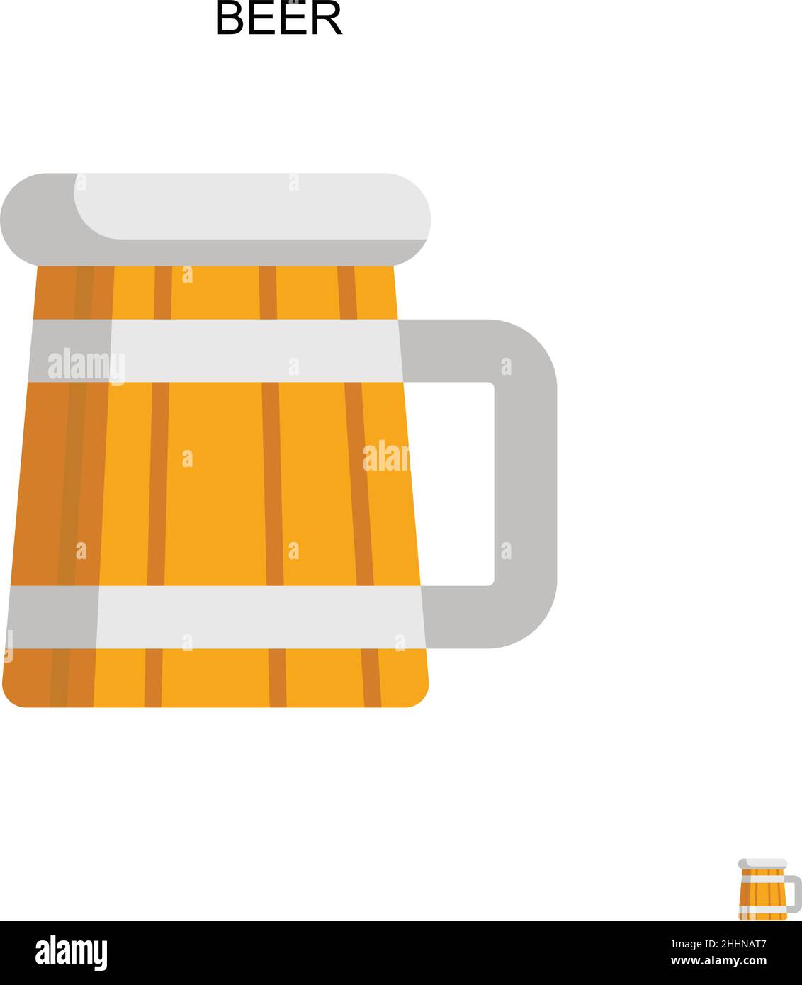 Beer Simple vector icon.Perfect color modern pictogram on editable ...