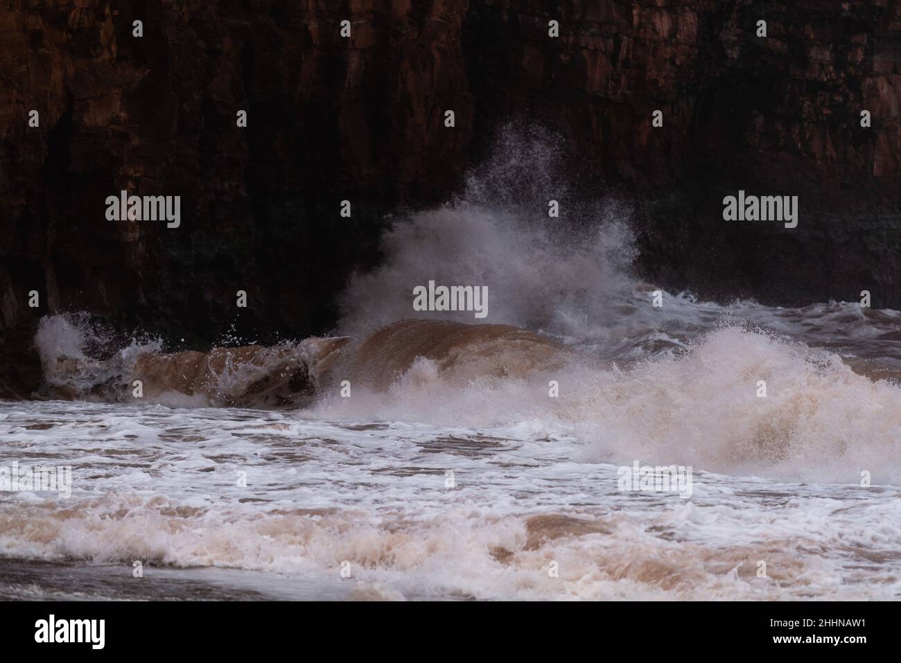 Strong winter storms hi the only german high seas island Heligoland in ...