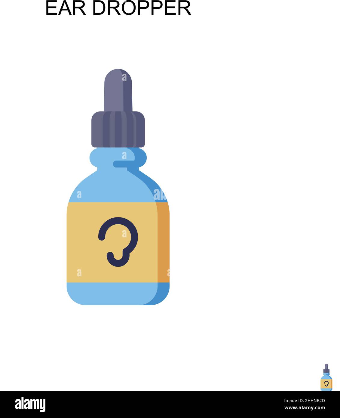 Ear dropper Simple vector icon.Perfect color modern pictogram on ...