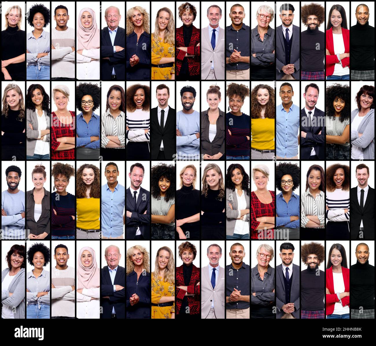 Group of people in a collage Stock Photo - Alamy